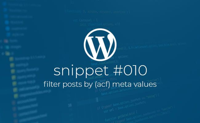 Filter Wordpress Posts By Acf Meta Values Since1979